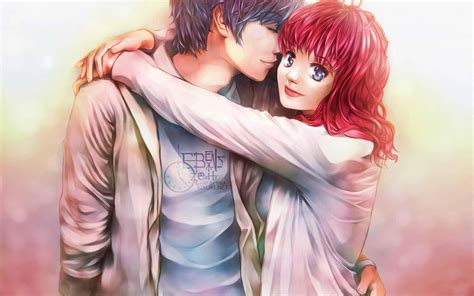 Anime Couple Hug Wallpapers Wallpapers