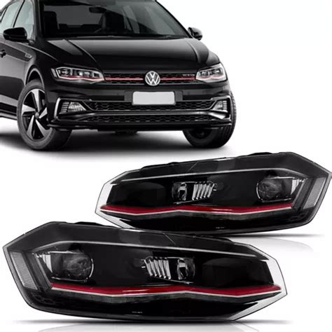 Par Farol Polo Virtus Gti 2018 À 2022 Led Xenom Original Parcelamento