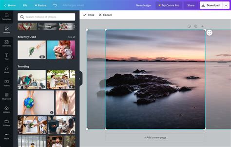 Recorta fotos e imágenes gratis y en línea con Canva