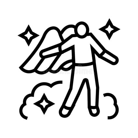 Espacio Personas Valor Línea Icono Vector Ilustración Stock de