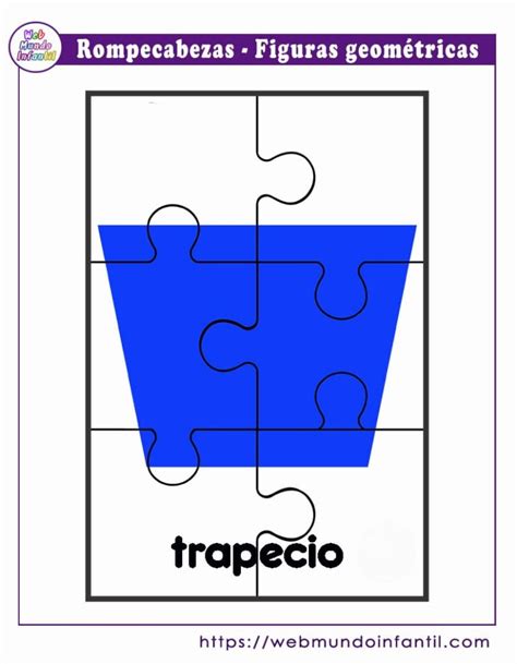 Rompecabezas de figuras geométricas para imprimir Puzzles