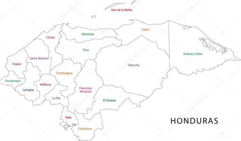 Mapa De Honduras Con Sus L Mites Para Colorear Mapa De Honduras