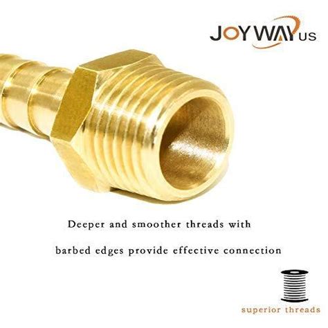 Joywayus Brass Barb Fittings1 2 Hose ID X 1 4 Male NPT AdapterHose