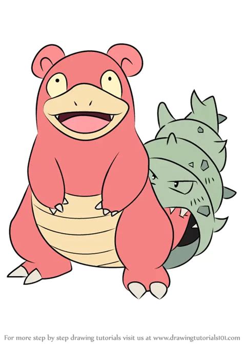 Learn How To Draw Slowbro From Pokemon Pokemon Step By Step Drawing