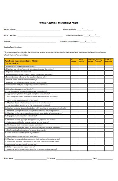 Free Best Assessment Forms In Pdf Ms Word Excel