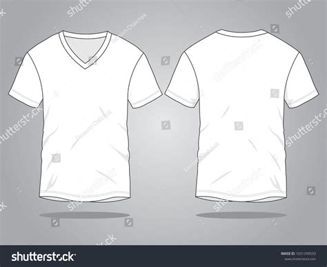 Blank V Neck T Shirt Template