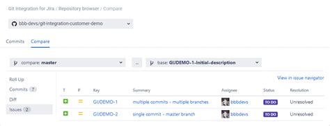 Repository Browser Comparing Branches Or Tags Git Integration For Jira Cloud