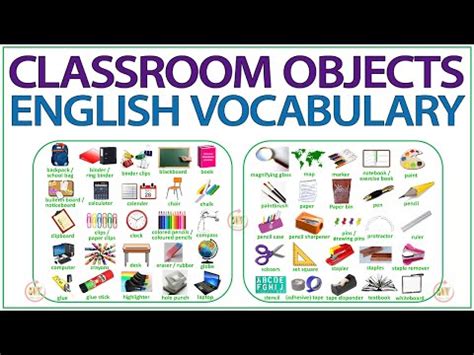 Classroom Objects For ALL LEVELS Learn Classroom Vocabulary In
