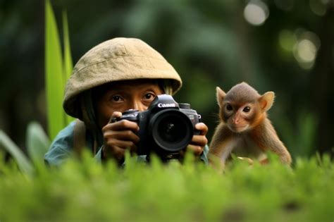 Un Fot Grafo De La Vida Silvestre Capturando Una Especie Rara Foto