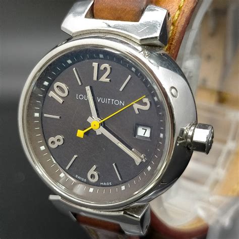 ヤフオク ルイヴィトン Louis Vuitton 腕時計 動作品 タン