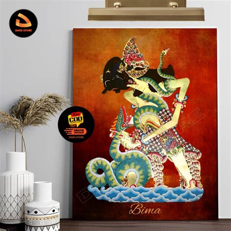 Jual Poster Wayang Bima Werkudara Bratasena Bimasena Untuk Hiasan