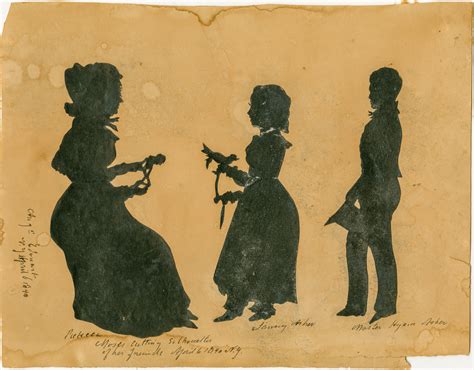 Rebecca Moses Cutting Silhouettes Of Her Friends Fanny And Hyam Asher