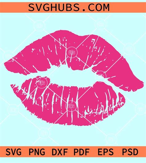 Pink Lips SVG Lips Svg Kiss Svg Valentines Day Svg
