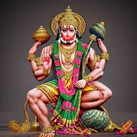 Lord Hanuman The Hindu Deity Known For His Strength And Devotion On
