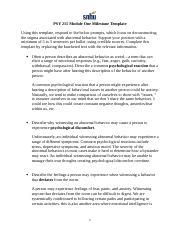 Psy Module One Milestone Template Mm Docx Psy Module One