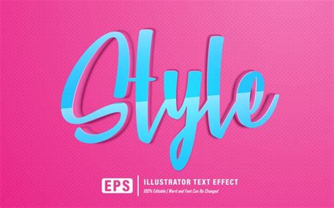 Efecto De Texto De Estilo Editable Vector Premium