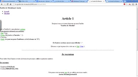 aide à mon site web en html et css problème par quentin000 page 1 openclassrooms