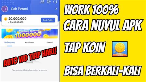 Dijamin Work Cara Nuyul Apk Tap Coin Versi Baru Langsung Jadi