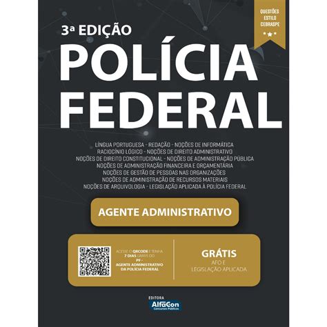 Livro Apostila Pf Agente Administrativo Da Pol Cia Federal Lacrado