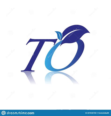 Letra Inicial Logotipo Folha De Cor Azul Natureza E Logotipo