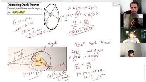 tangent secant theorem intersecting chord secant circles maths igcse icse cbse youtube