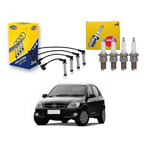 Kit Jogo Cabo E Vela De Ignição Original Ngk Chevrolet Celta Corsa Novo