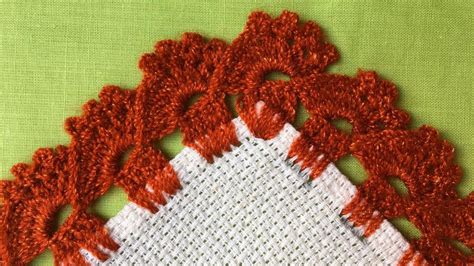 ORILLA O PUNTILLA PARA SERVILLETA A CROCHET UNA VUELTA PUNTILLA A