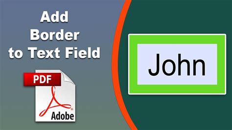 how to add a border to a fillable text field in pdf form in adobe acrobat pro dc 2022 artofit