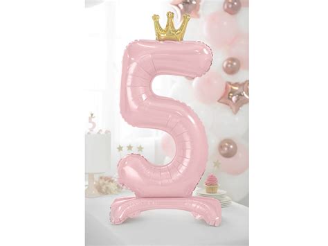 Balon Foliowy Stoj Cy Cyfra R Owa Z Koron Cm Szt Dobra