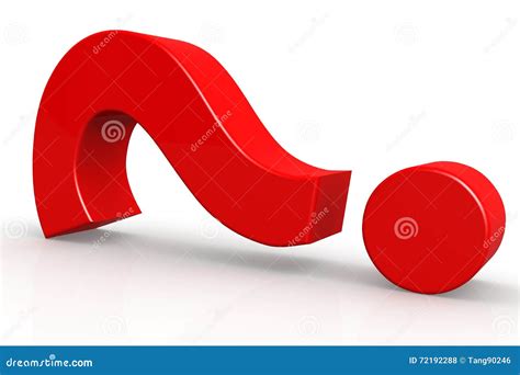 Signo De Interrogaci N Rojo En Fondo Del Blanco Del Aislante Stock De