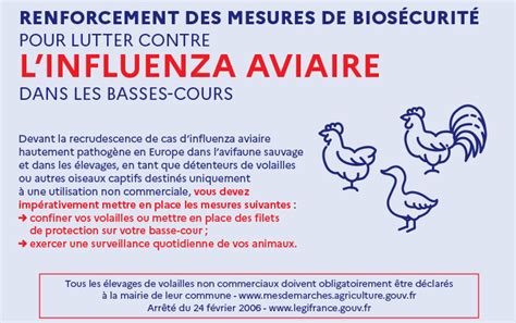Influenza Aviaire Passage Au Niveau De Risque Lev Tresserre