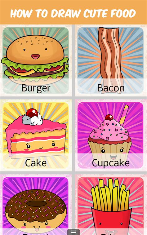 How To Draw Cute Food Amazon Es Apps Y Juegos