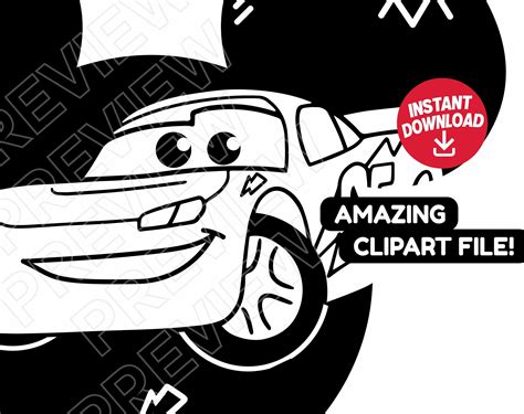 Cars Svg Lightning Mcqueen Svg Png Clipart Dxf Clipart Cut Etsy Australia