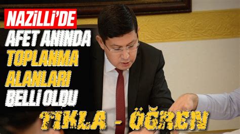 Nazillide bulunan afet ve acil durum toplanma alanları Aydın Ses