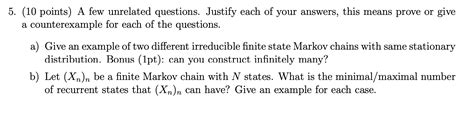 solved 5 10 points a few unrelated questions justify