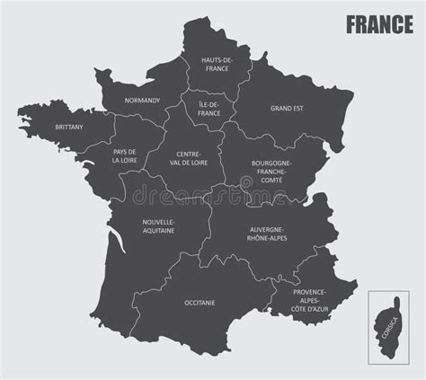 Mapa De França As Regiões Novas E As Cidades E Os Rios Os Mais