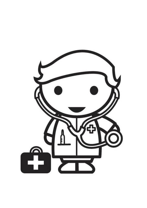 Dibujo de médico Para Colorear Img 18184
