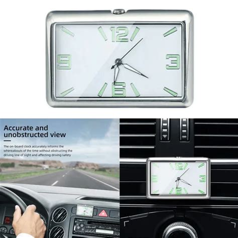 HORLOGE DE VOITURE Pour Tableau De Bord Automatique Montre Lumineuse En