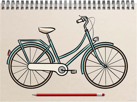 Dibujo de una bicicleta Cómo dibujar una bicicleta paso a paso