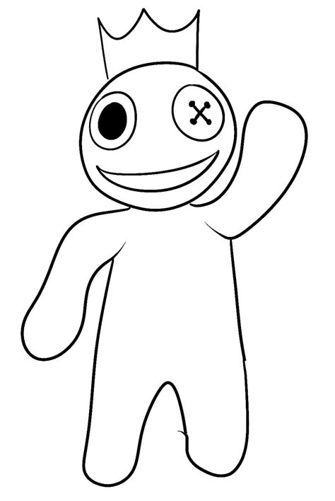 Desenhos De Rainbow Friends Azul Gr Tis Para Colorir E Imprimir