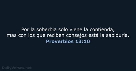 Proverbios 13 10 Versículo de la Biblia LBLA DailyVerses net
