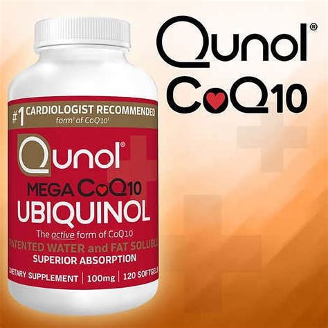 2 Packs Qunol Mega Coq10 Ubiquinol 100 Mg 120 Softgels Promotes