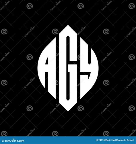Agy Circle Letter Logo Design With Circle And Ellipse Shape Agy