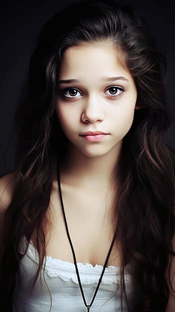Premium Photo Girl With Big Brown Eyes Generated By Ai