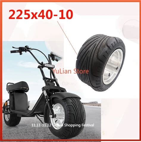Neumático ancho 225x40 10 para Scooter Eléctrico Citycoco rueda sin