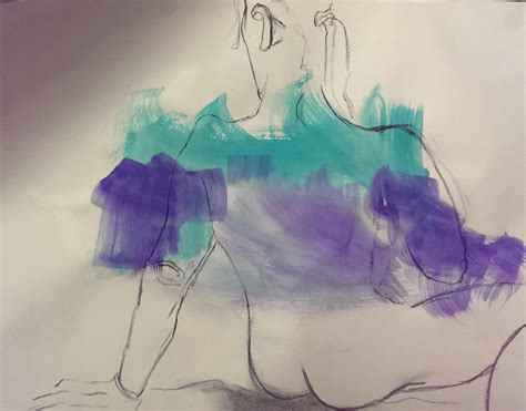 Aktzeichnen Aktmalen Mit Tusche Auf Acryl Abstrakt Mit Weiblichem