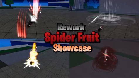 New Rework Spider Fruit Full Showcase Details In Blox Fruits YouTube