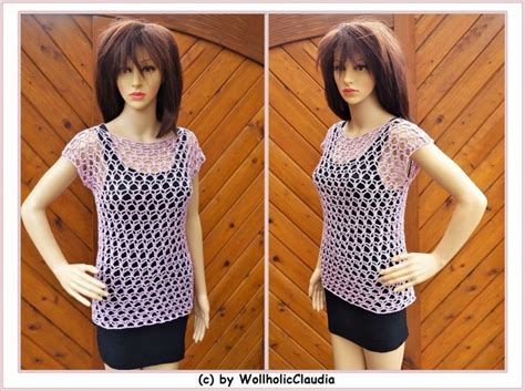 Häkelanleitung Shirt vernetzt Sommertop Netzshirt myPatterns de