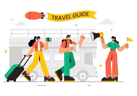 Travel Guide And Tour Vector Illustration Showing Interesting Places To