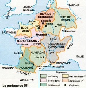 Carte Du Royaume Franc Lors Du Partage De 511 Carte Europe